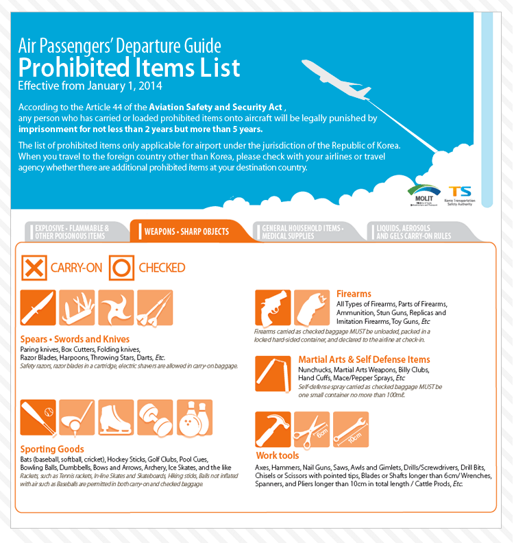 Air Passengers’ Departure Guide - WEAPONS · SHARP OBJECTS